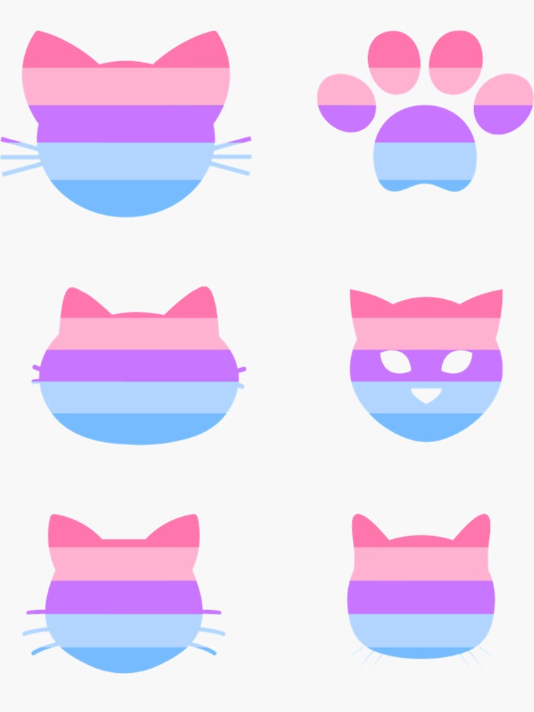 Pegatina «Catgender Pack Xenogender- LGBT Catgender Flag Cat Logo ...