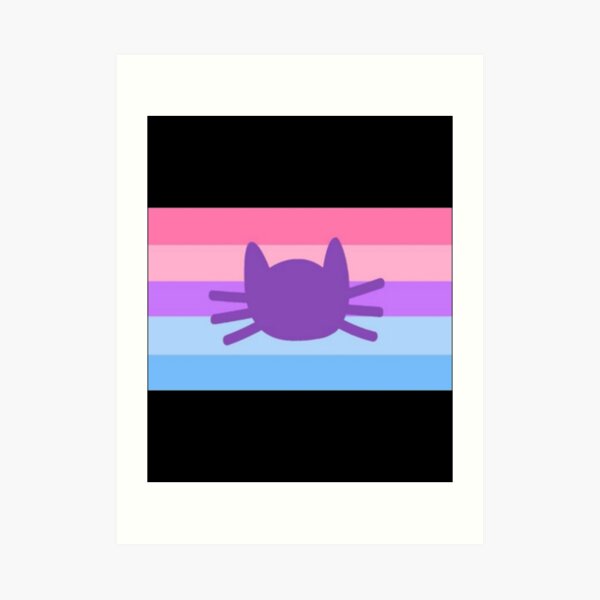 "catgender with cat logo " Art Print for Sale by Freezepop88 | Redbubble