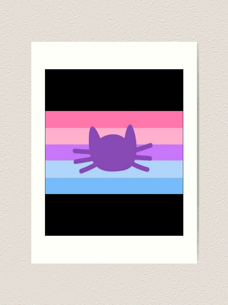 "catgender with cat logo " Art Print for Sale by Freezepop88 | Redbubble