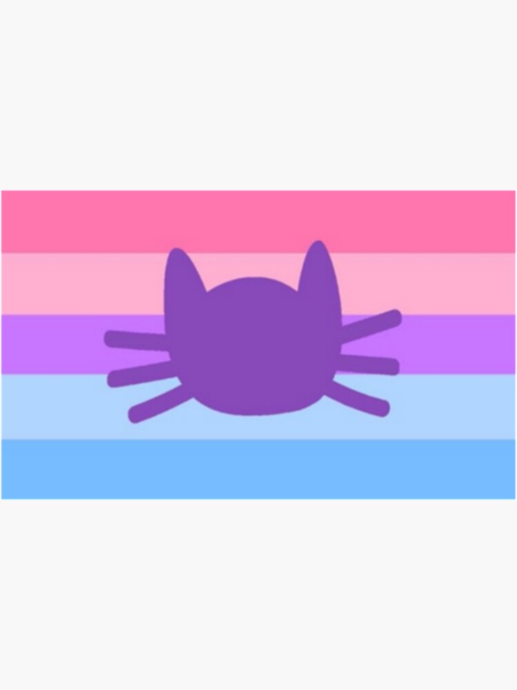 "catgender with cat logo " Sticker for Sale by Freezepop88 | Redbubble