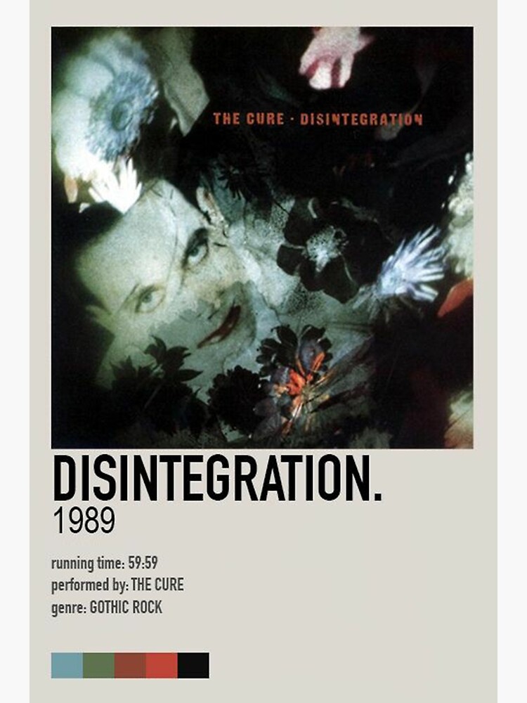 "Disintegration Album " Poster for Sale by yveecampbell | Redbubble