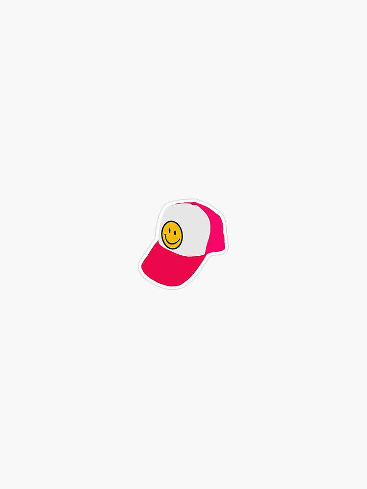 "preppy smile face hat sticker" Sticker by stickernation55 | Redbubble