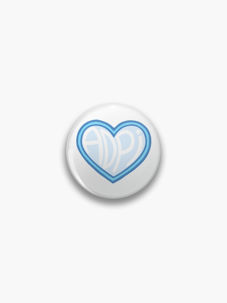 "ADPI Blue Heart" Pin for Sale by Gracie Gibson | Redbubble