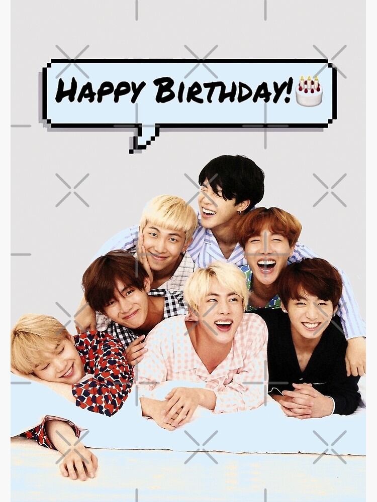 "'Happy Birthday' BTS - 1" Poster for Sale by Niyuha | Redbubble