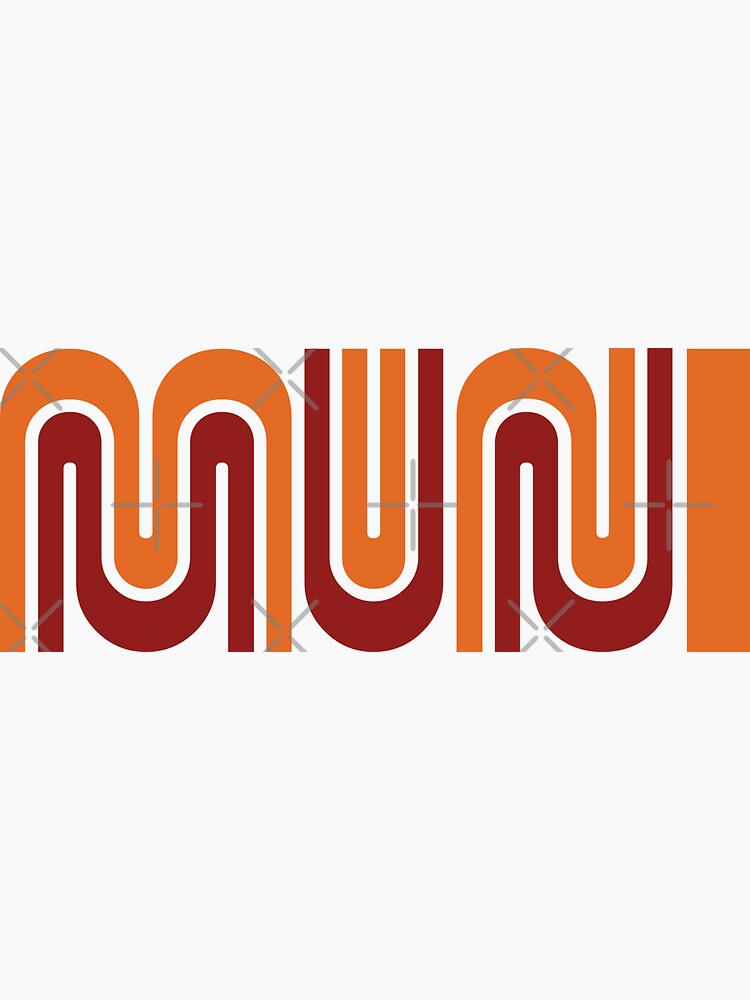 Pegatina «Logotipo de autobús vintage MUNI» de designdog | Redbubble