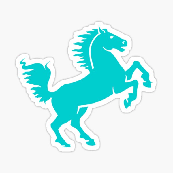 "BLUE THOROUGHBRED HORSE - STALLION" Sticker for Sale by MrCreativeArts ...