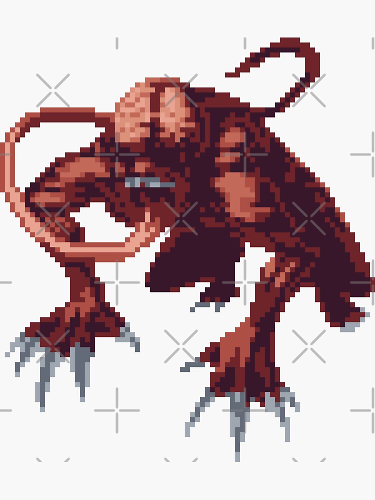 "Resident Evil Licker Pixel Art" Sticker by AlleenasPixels | Redbubble