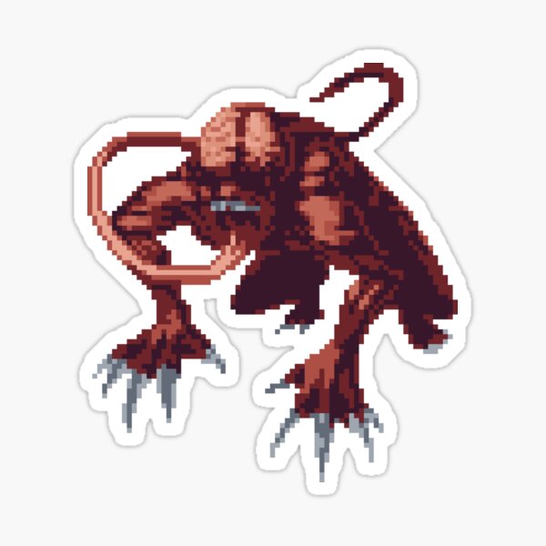 "Resident Evil Licker Pixel Art" Sticker by AlleenasPixels | Redbubble