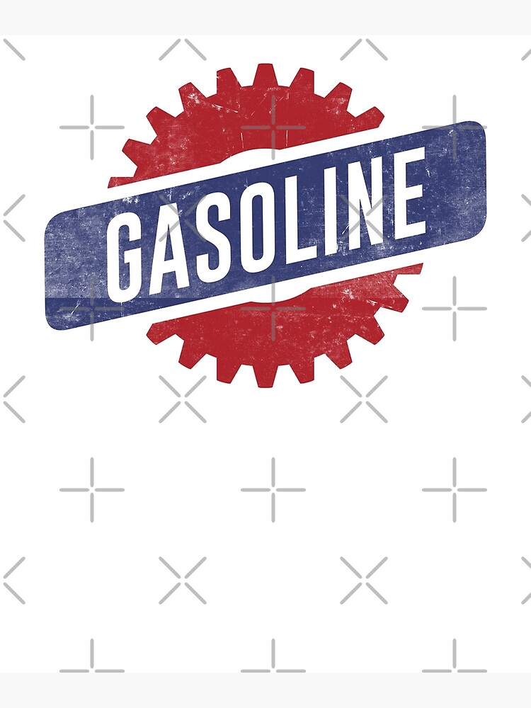 "Retro Gasoline - Gas station logo distressed look" Poster for Sale by ...