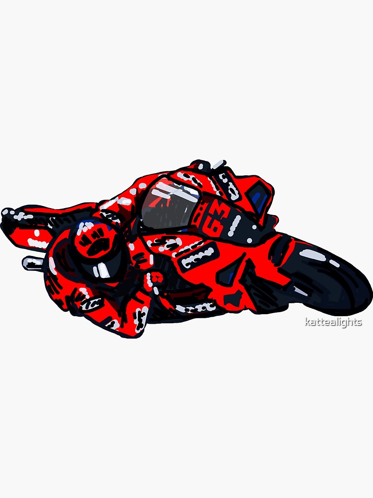 "Pecco Bagnaia" Sticker by kattealights | Redbubble