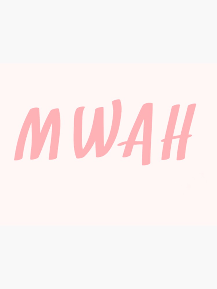 "Mwah!" Sticker for Sale by sgofsummer | Redbubble