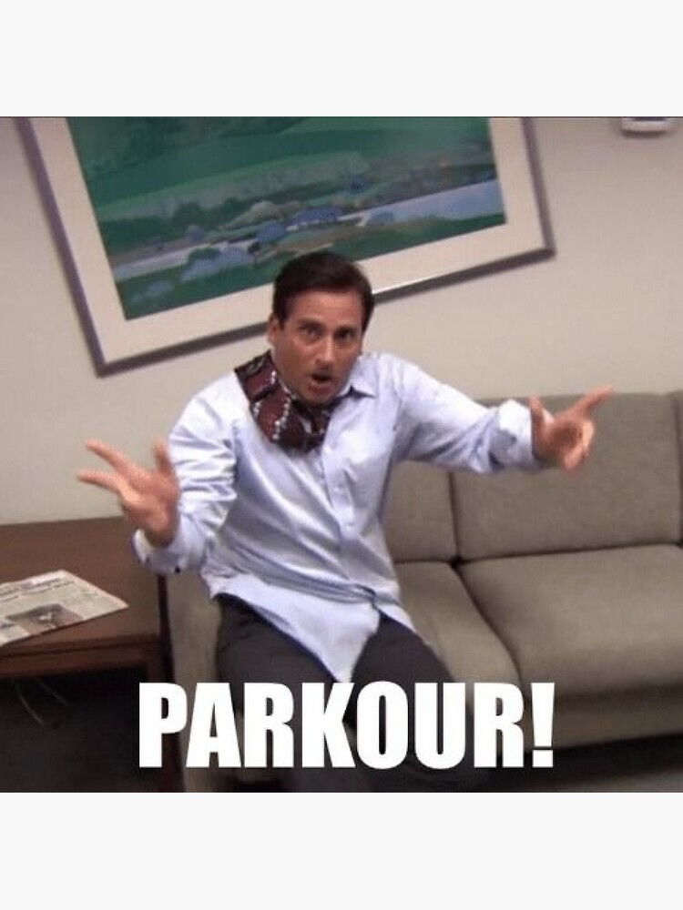 "PARKOUR MEME" Poster for Sale by Starlordstore | Redbubble