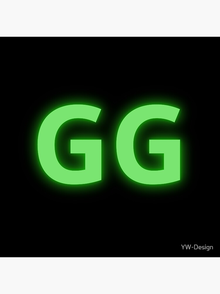 " gg " Sticker by YW-Design | Redbubble