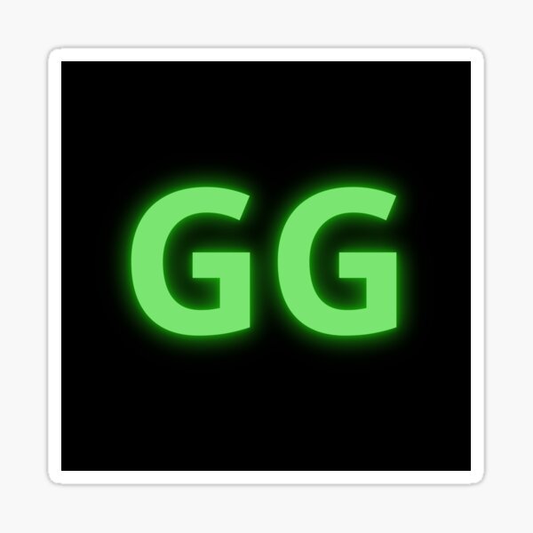 " gg " Sticker by YW-Design | Redbubble