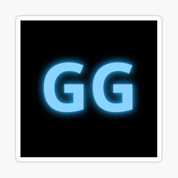 " gg " Sticker by YW-Design | Redbubble