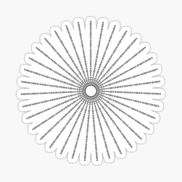 "DESTROY - BINARY CODE. ASCII. CIRCLE. BLACK." Sticker for Sale by ...