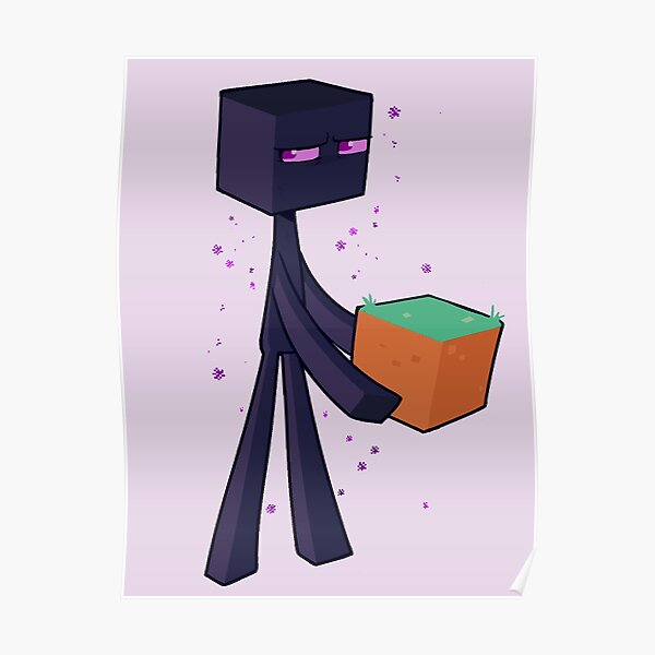 "Cute Minecraft Enderman" Poster for Sale by ddkart | Redbubble