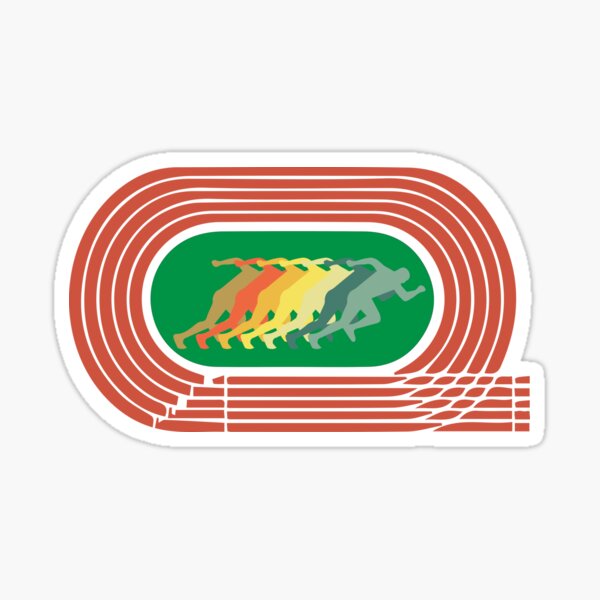 "Elite Track and Field Female Athlete Runners vintage" Sticker for Sale ...
