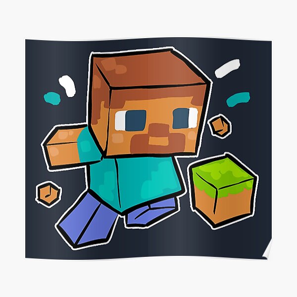 "Sketchy Minecraft Steve" Poster for Sale by ddkart | Redbubble