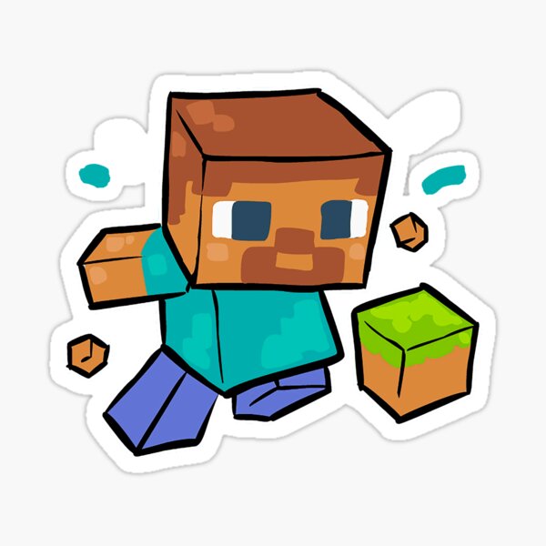 "Sketchy Minecraft Steve" Sticker by ddkart | Redbubble