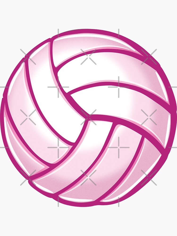 "Pink Volleyball " Sticker for Sale by pablomendoza | Redbubble