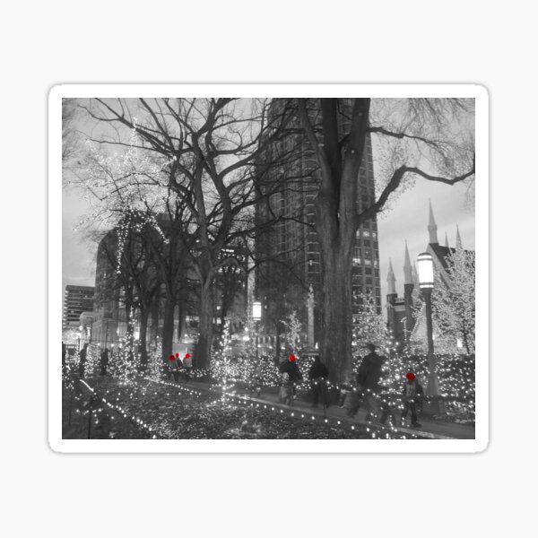 "Salt Lake City - Walking The Lighted Paths" Sticker for Sale by ...