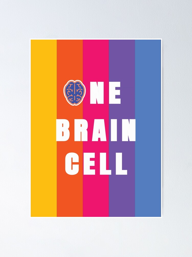 "Simple One Brain Cell" Poster for Sale by FridPix | Redbubble