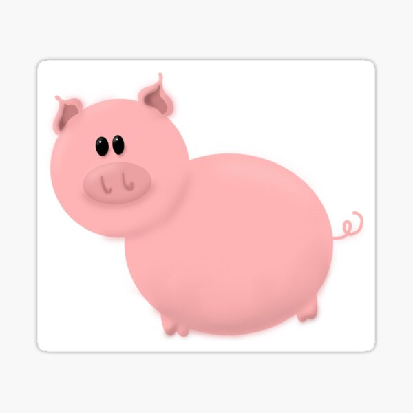"Pig" Sticker by Nikdanap | Redbubble