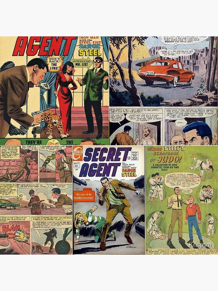 "Classical Vintage Spy Comics Set #1" Poster by Krispsm | Redbubble