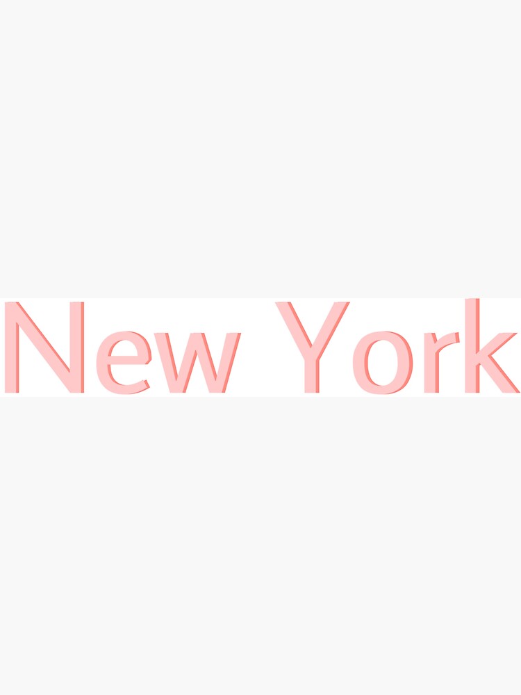 "Pink New York Logo" Sticker by thesugarpress | Redbubble