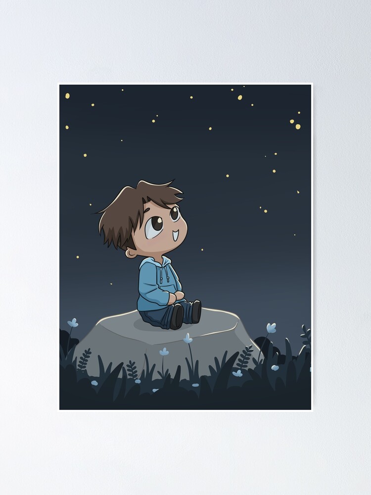 "Star-Gazing Chibi Boy" Poster by kabocha-chan | Redbubble