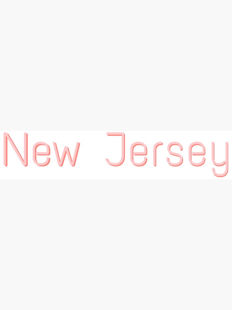 "Pink New Jersey Logo" Sticker by thesugarpress | Redbubble