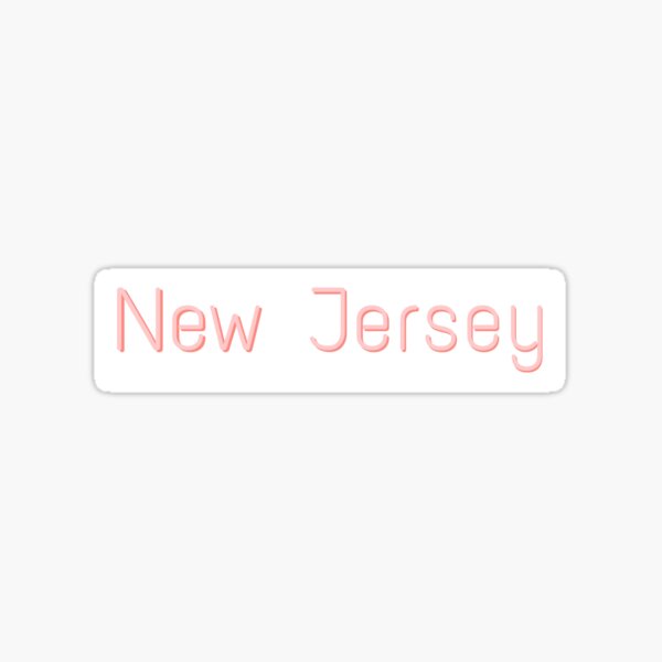 "Pink New Jersey Logo" Sticker by thesugarpress | Redbubble