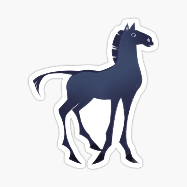 "Black Lineless Horse" Sticker for Sale by feltstickers | Redbubble