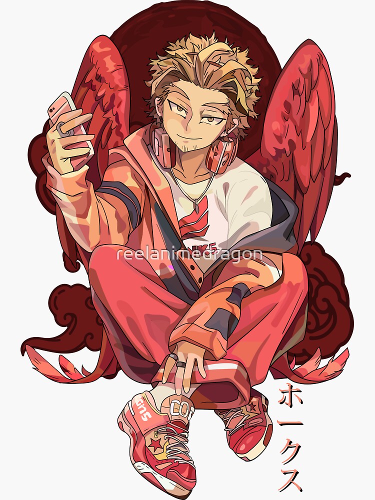 "Hawks Street Style - My Hero Academia" Sticker for Sale by ...