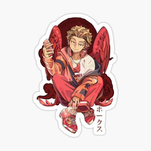"Hawks Street Style - My Hero Academia" Sticker for Sale by ...