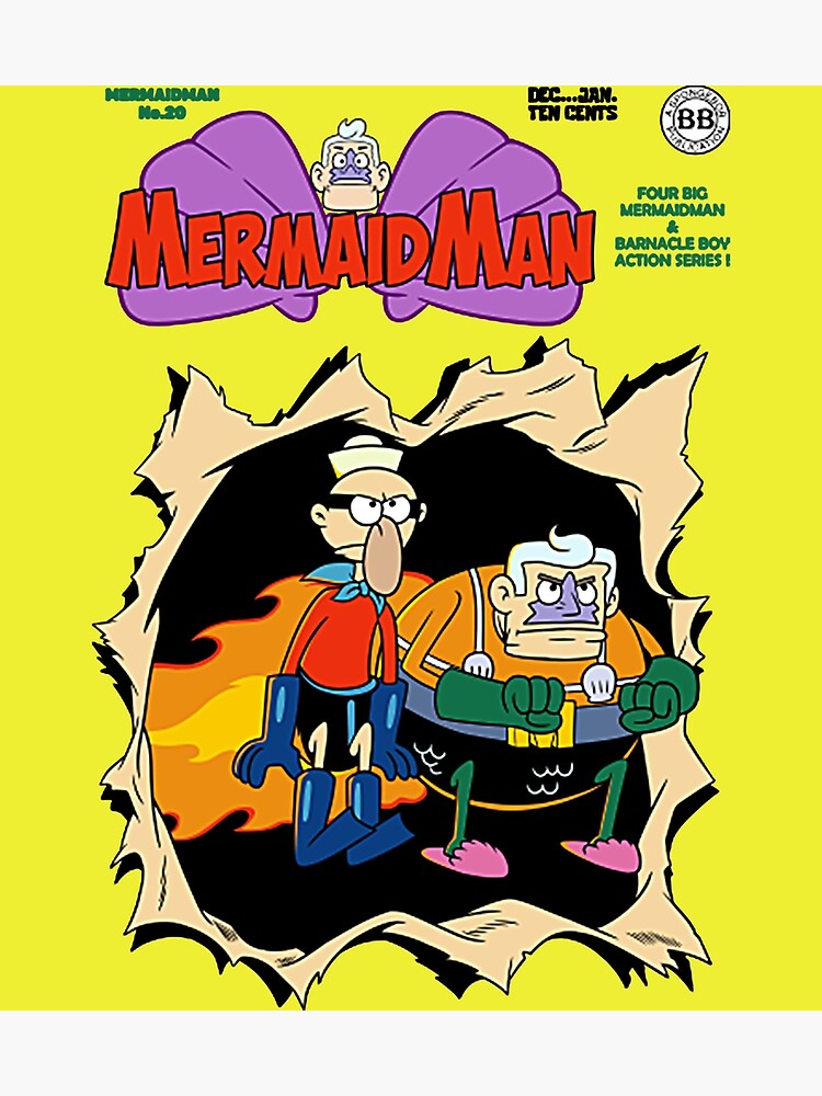 "Mermaid Man and Barnacle Boy Comic " Poster by Procedure218 | Redbubble