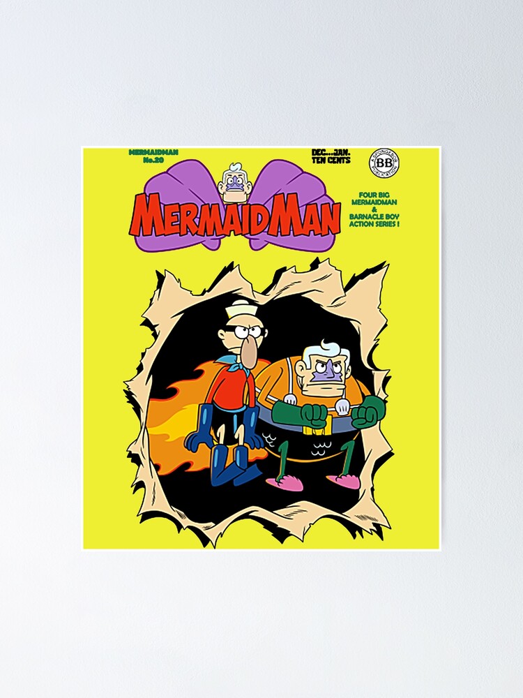 "Mermaid Man and Barnacle Boy Comic " Poster by Procedure218 | Redbubble