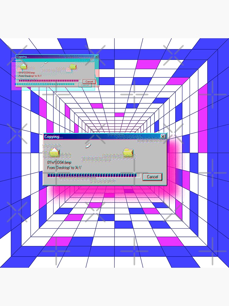 "retro windows" Sticker for Sale by Platform11west | Redbubble