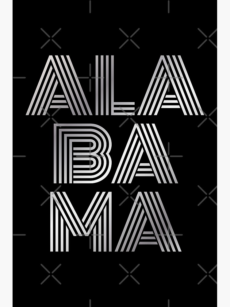 "Modern Line Art Alabama" Poster for Sale by BunnyPrinceDegn | Redbubble