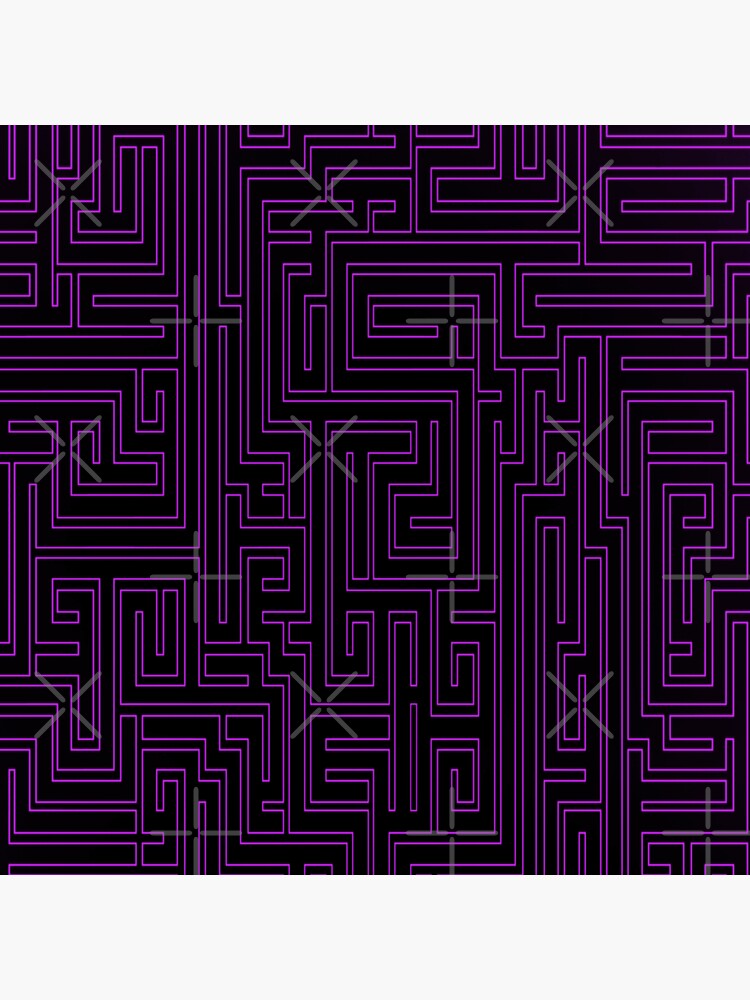 "Purple maze" Sticker by pnkpopcorn | Redbubble