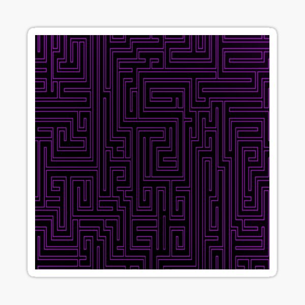 "Purple maze" Sticker by pnkpopcorn | Redbubble