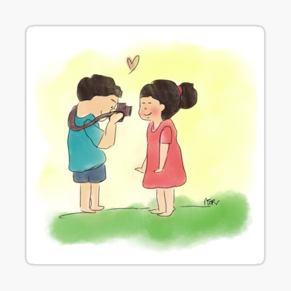 "Cute couple" Sticker by Littlelove4u | Redbubble