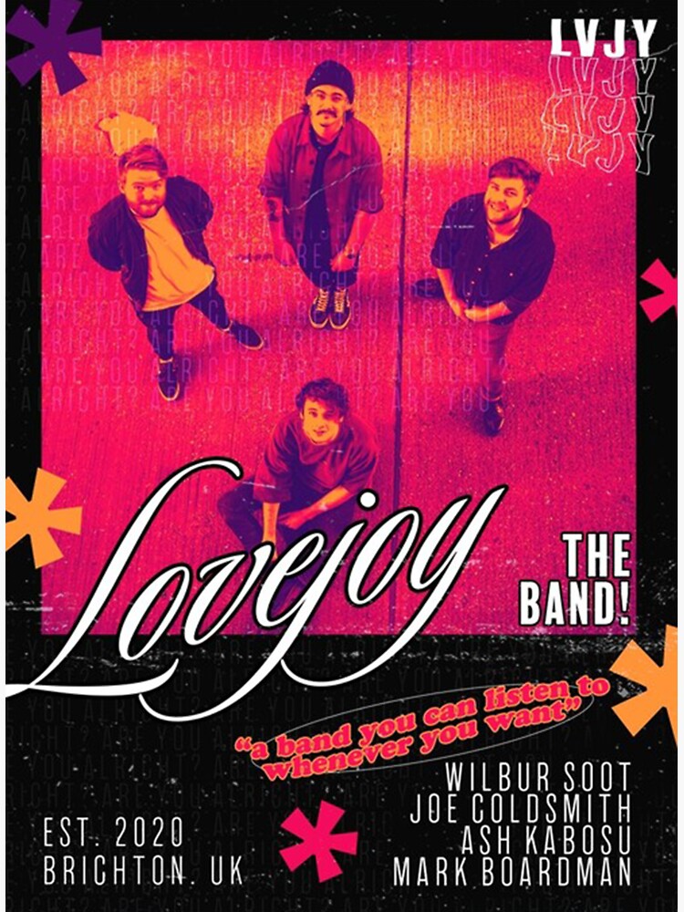 "Lovejoy Band " Sticker for Sale by vincentaterrell | Redbubble