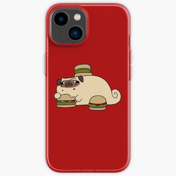"Pug Eating Burgers" iPhone Case for Sale by SaradaBoru | Redbubble