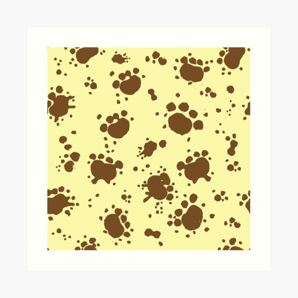 "Muddy Paw Prints" Art Print for Sale by SnowBunnyStudio | Redbubble