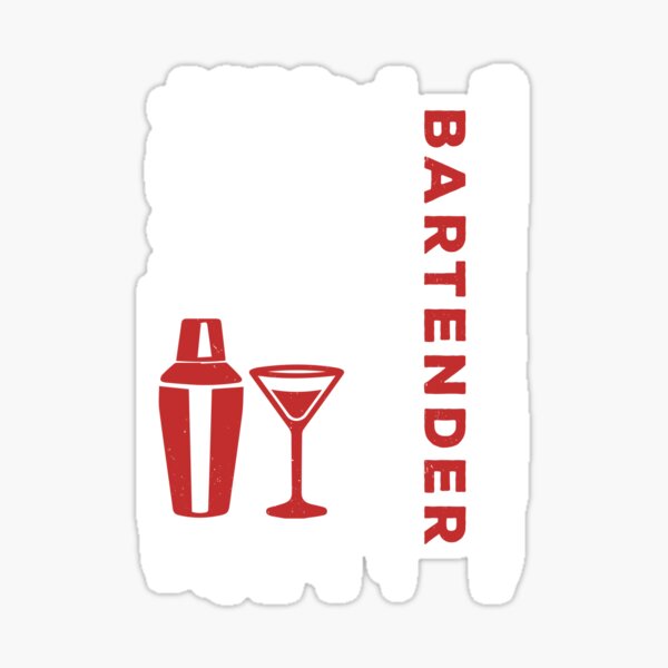 "Bartender USA Flag Red" Sticker by SweetPea49 | Redbubble