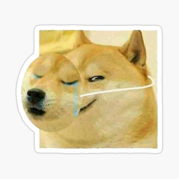"sad (happy) doge" Sticker for Sale by memeshouse | Redbubble