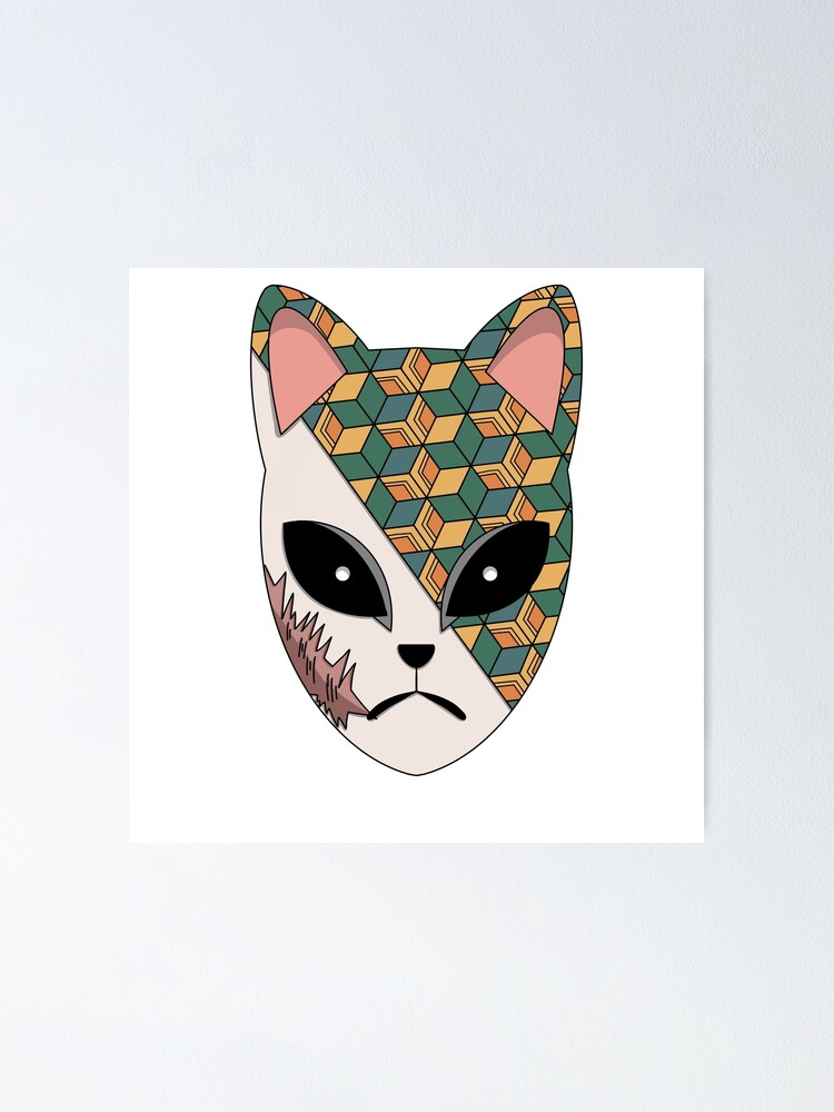 "Demon slayer, sabito mask" Poster for Sale by mak-hamlet | Redbubble