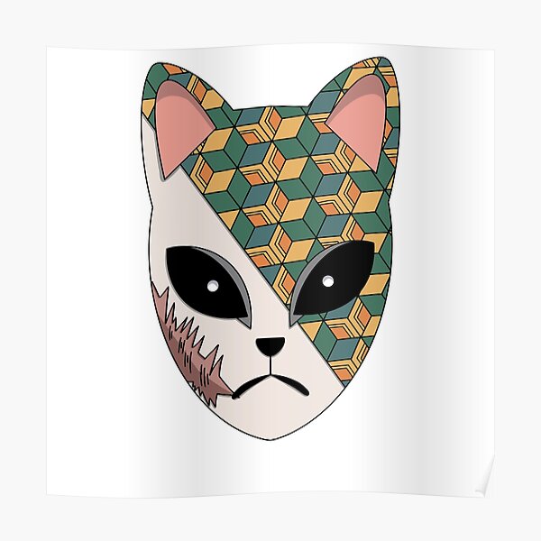 "Demon slayer, sabito mask" Poster for Sale by mak-hamlet | Redbubble